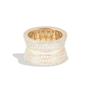 CAMPBELL + CHARLOTTE Revel Dimensional Cigar Band - Diamond- Gold