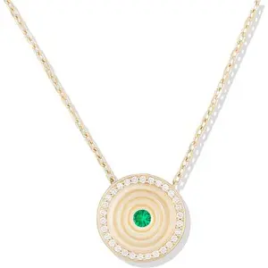 CAMPBELL + CHARLOTTE Revel Small Dimensional Pendant Diamond/ Tsavorite- Gold