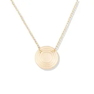 CAMPBELL + CHARLOTTE Revel Small Dimensional Pendant - Diamond/pink Sapphire- Gold