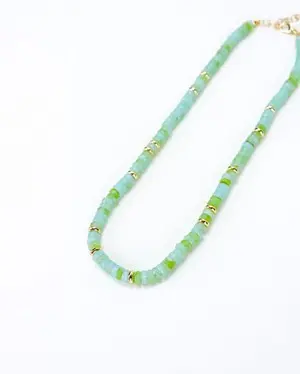 ERIN MCDERMOTT JEWELRY Resin Beaded Necklace - Green