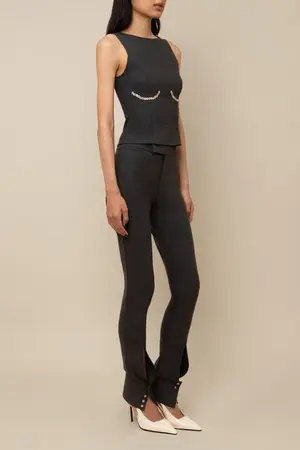 CONTESSA MILLS Cora Slim-fitted Twill Trousers