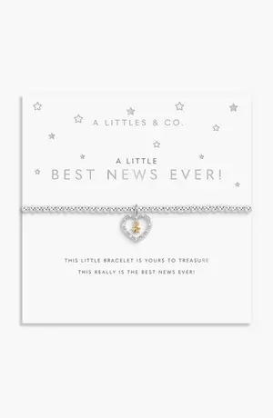 A LITTLES & CO Beaded Bracelet With Charm - Metallic Silver