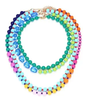 ERIN MCDERMOTT JEWELRY Stone Beaded Necklace - Blue-green