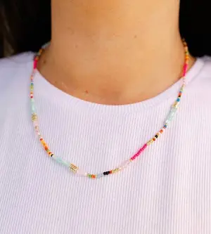 ERIN MCDERMOTT JEWELRY Mediterranean Mindset Beaded Necklace - Multi