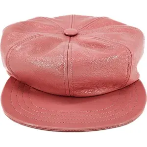 MADISON MAISON Patent Leather Motorcycle Cap Pink