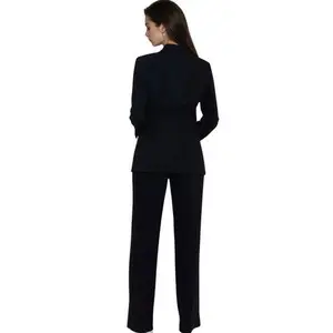 AKALIA Belted Blazer With Notched Lapel