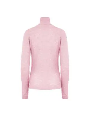 THEO THE LABEL Nomia Sheer Knit Turtleneck - Powder Puff