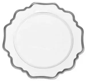 ANNA WEATHERLEY Antique Platinum Bread & Butter Plate - White