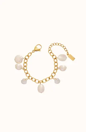 JOIANA JEWELRY Harbour Strand Pearl Anklet Bracelet - Bracelet Gold/freshwater Pearl