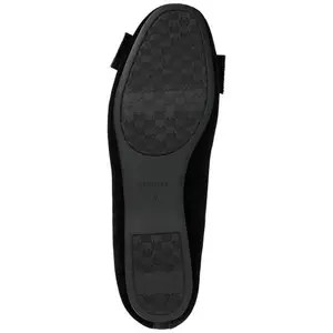 BIRDIES Hummingbird Jeweled Bow Velvet Loafer - Black