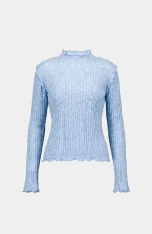 SAEMDI Frill Knit Top