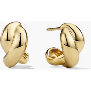 Mejuri Brioche Hoop Earrings - 18k Gold Vermeil