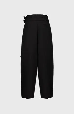 SAEMDI Belted Wide Leg Trousers