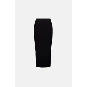 SAEMDI Deconstructed Rib Midi Skirt - Black