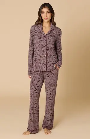 SOFTIES Aria Slim Notch Collar Pj Set Wild Driftwood