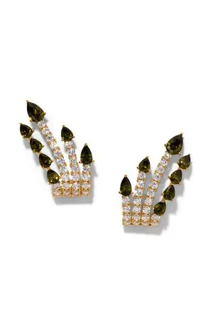 Nadri Bonne Anne J Hoop Earrings - Gold