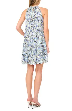 CECE DUPRAZ Floral Sleeveless Mini Dress