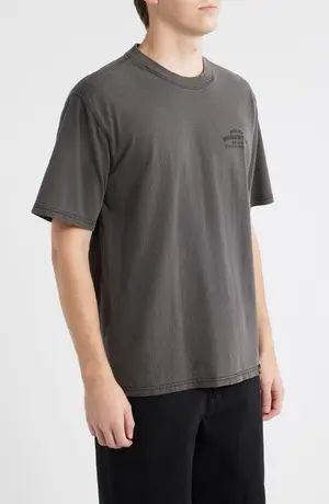 Dickies Christina Logo Cotton Graphic T-shirt - Washed Black