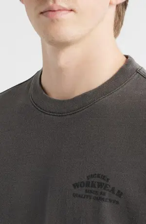 Dickies Christina Logo Cotton Graphic T-shirt - Washed Black