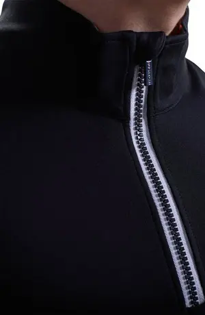 Bugatchi Solid Quarter Zip Pullover - Black