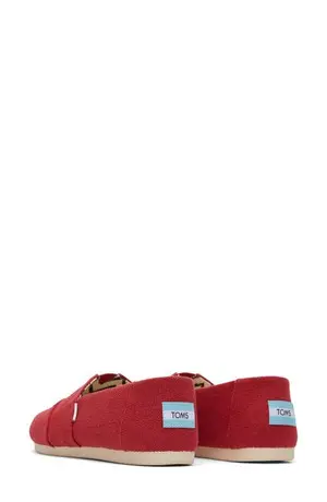 Toms Classic Alpargata Slip-on - Red Heritage Canvas