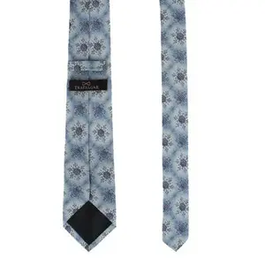 Trafalgar Clarence Snowflake Necktie - Light Blue