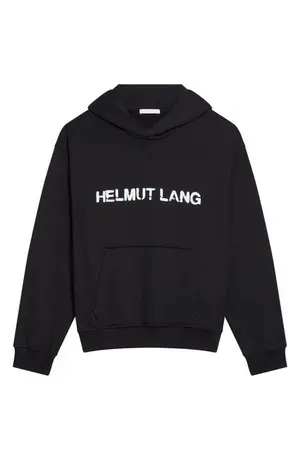 Helmut Lang Stencil Logo Graphic Hoodie - Black