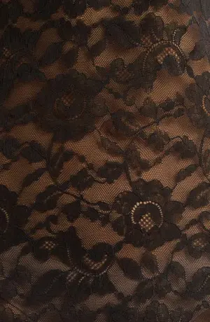 Natori Peony Lace Long Sleeve Gown
