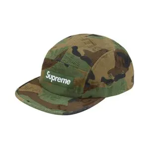 Supreme Jacquard Logos Denim Camp Cap - Green