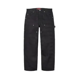 Supreme Jacquard Logos Double Knee Denim Painter Jean - Black