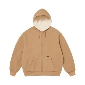 Supreme Reversible Zip-up Hooded Sweatshirt - Tan