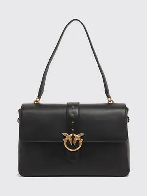 Pinko Maxi Love Bag Slouchy Leather Shoulder Bag - Black