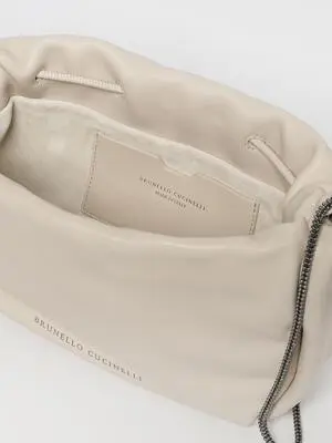 Brunello Cucinelli Drawstring Mini Bag - Ivory