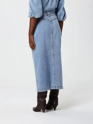 Zimmermann Button Detailed Denim Skirt