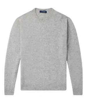 Thom Sweeney Brushed Cashmere-blend Sweater - Gray