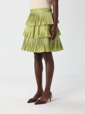 Valentino Garavani Pleated Tiered Skirt - Green