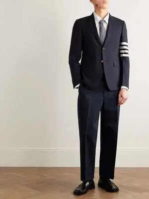 Thom Browne Slim-fit Striped Wool Blazer - Navy