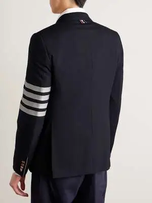 Thom Browne Slim-fit Striped Wool Blazer - Navy