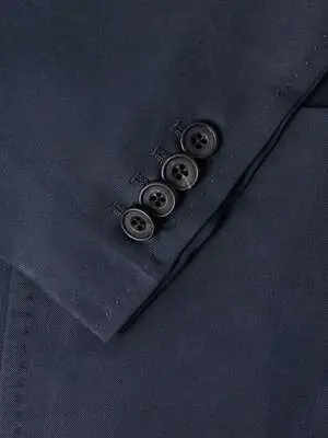 Rubinacci Silk-twill Blazer - Navy