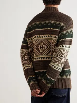 Polo Ralph Lauren Cotton-blend Jacquard Mock-neck Sweater