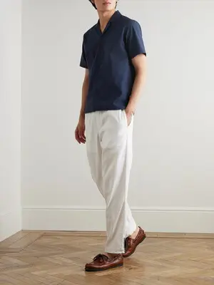 Orlebar Brown Sonoran Tapered Linen-blend Drawstring Trousers - Neutrals
