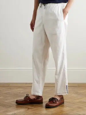 Orlebar Brown Sonoran Tapered Linen-blend Drawstring Trousers - Neutrals