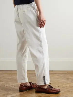 Orlebar Brown Sonoran Tapered Linen-blend Drawstring Trousers - Neutrals