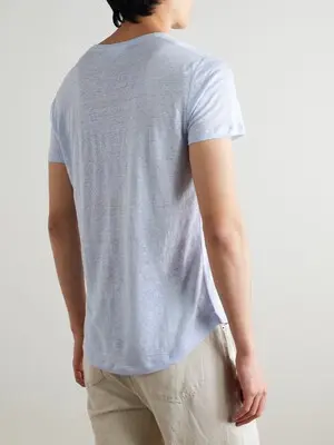 Orlebar Brown Ob-t Slim-fit Linen-jersey T-shirt - Blue