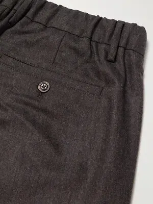 Nn07 Kay Straight-leg Pleated Woven Trousers - Brown
