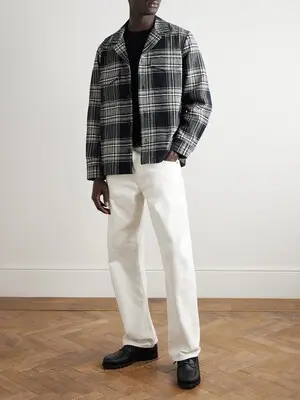 Officine Générale Judas Camp-collar Checked Cotton-flannel Overshirt