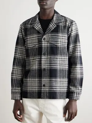 Officine Générale Judas Camp-collar Checked Cotton-flannel Overshirt