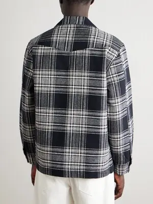 Officine Générale Judas Camp-collar Checked Cotton-flannel Overshirt