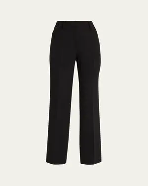 Lafayette 148 New York Reade Straight Leg Wool-blend Pants