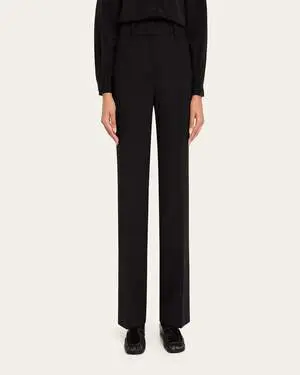 Lafayette 148 New York Reade Straight Leg Wool-blend Pants